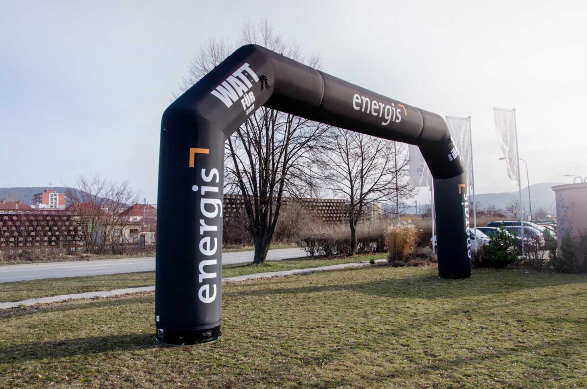 ANGLED - Sealed inflatable arch for running & racing events