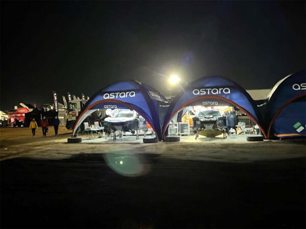 Inflatable garage tents for rallies and other races | AXION