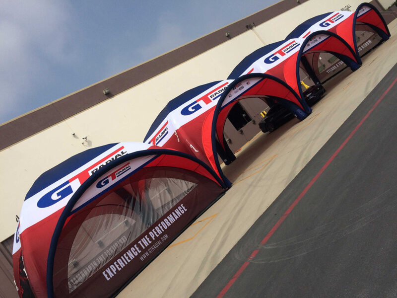 Inflatable garage tents for rallies and other races | AXION